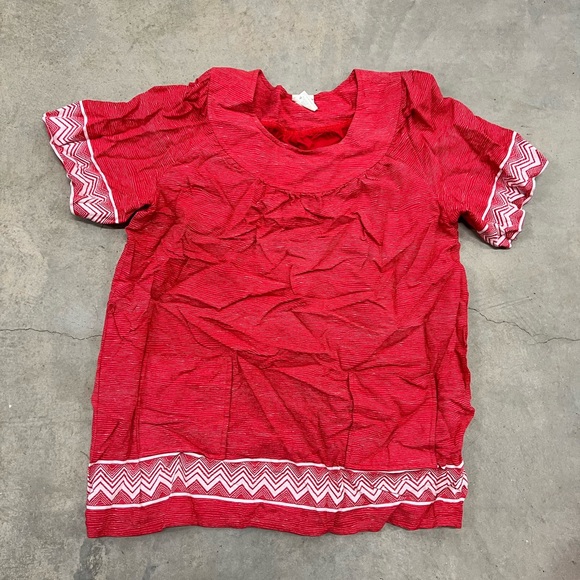 Marks & Spencer | Tops | Vintage Red Smock Top Size Sm | Poshmark